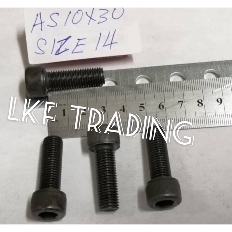 (10PCS) ALLEN KEY// CAP SCREW M10 x 30mm //SIZE 14 x 30mm | Shopee Malaysia
