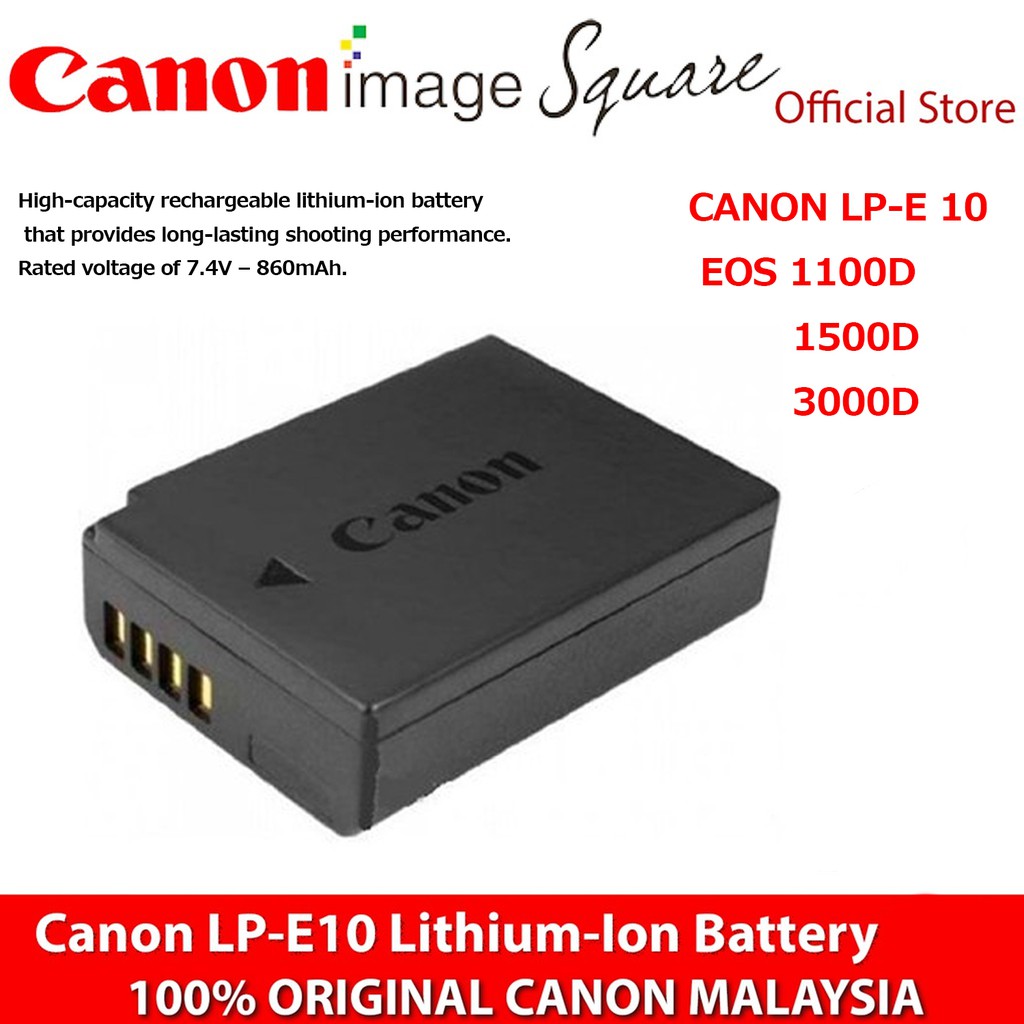100% Original Canon Battery LP-E10 for EOS 1100D, 1200D, 1300D, 1500D ...