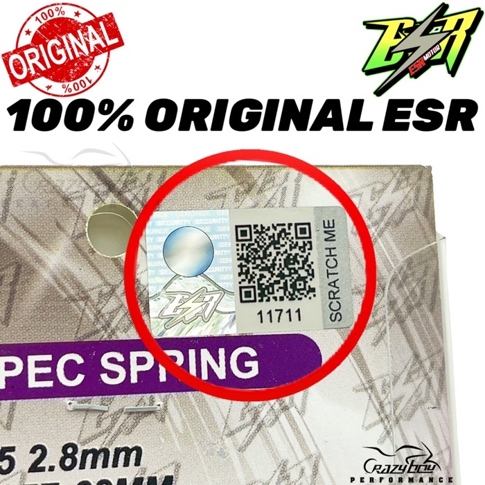 ESR MOTOR 100% ORIGINAL VALVE SPRING Y15ZR LC135 RS150 2.8MM 2.9MM 3.0MM 3.1MM 3.2MM OVAL JAPAN ...