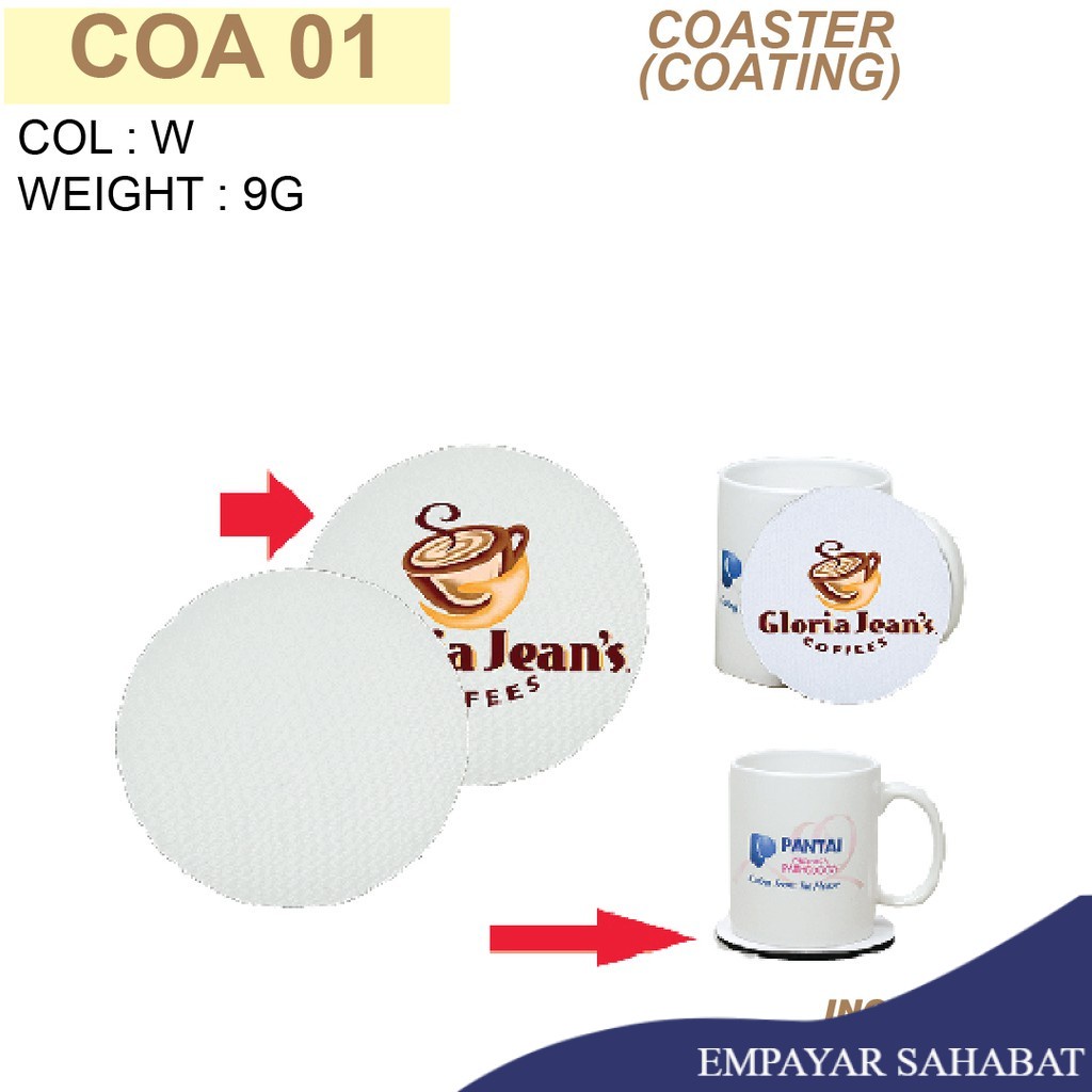 [CUSTOM FOR YOU] COASTER COATING COA01 FULL COLOUR / Doorgift ...