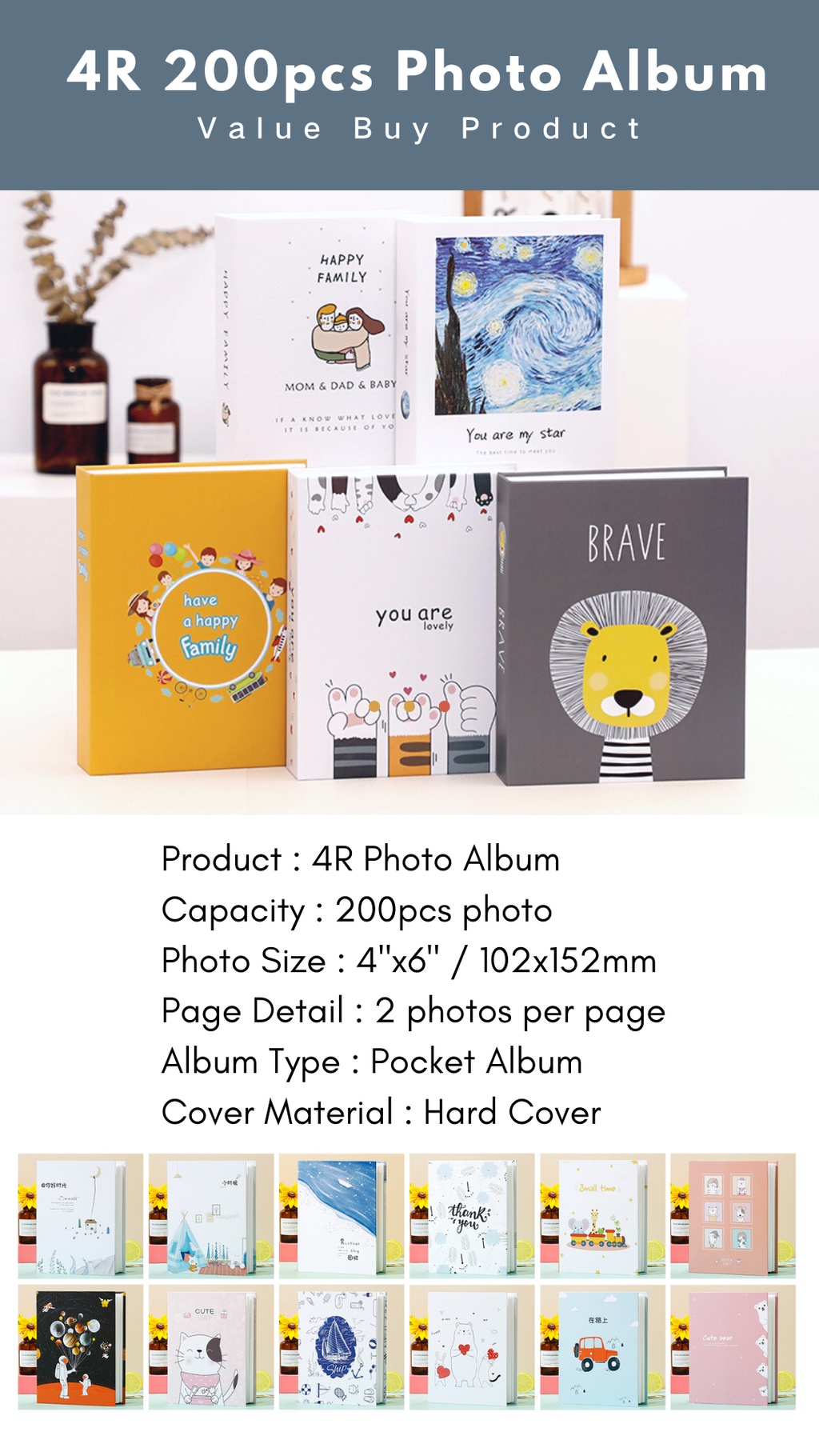 Photo Album 4R 200pcs (Ready Stock)album gambar 4R&& | Shopee Malaysia