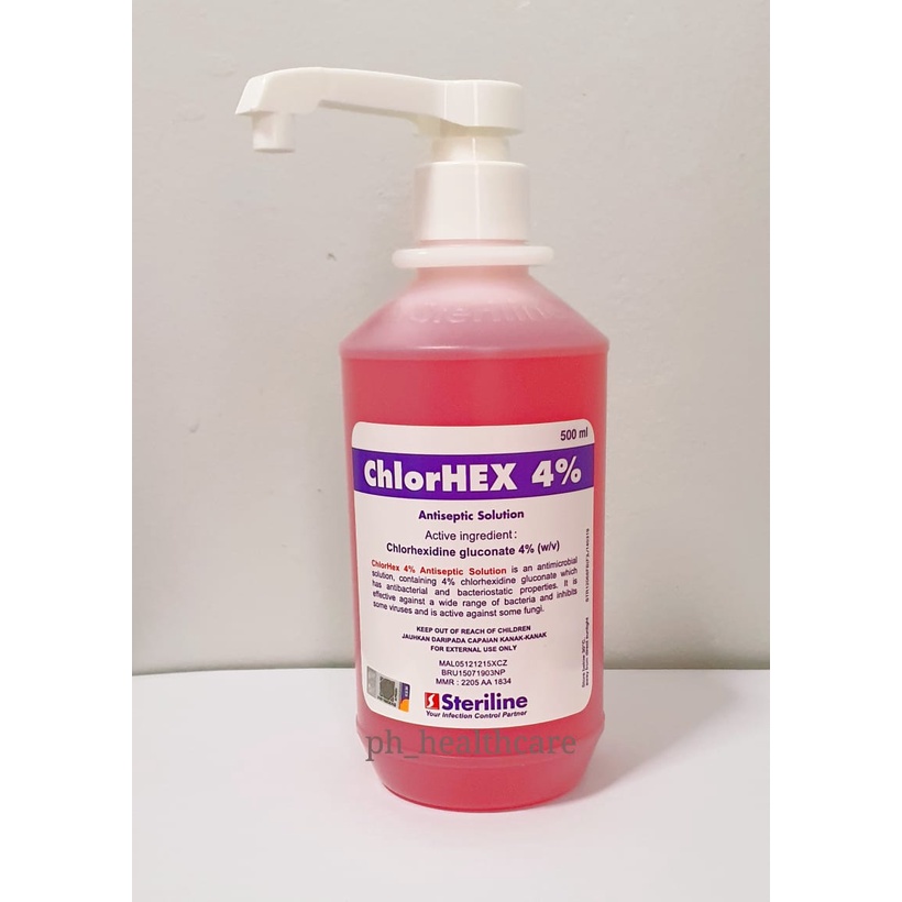 CHLORHEX 4% ANTISEPTIC SOLUTION HAND WASH 500ML (EXP: 02/2023 ...