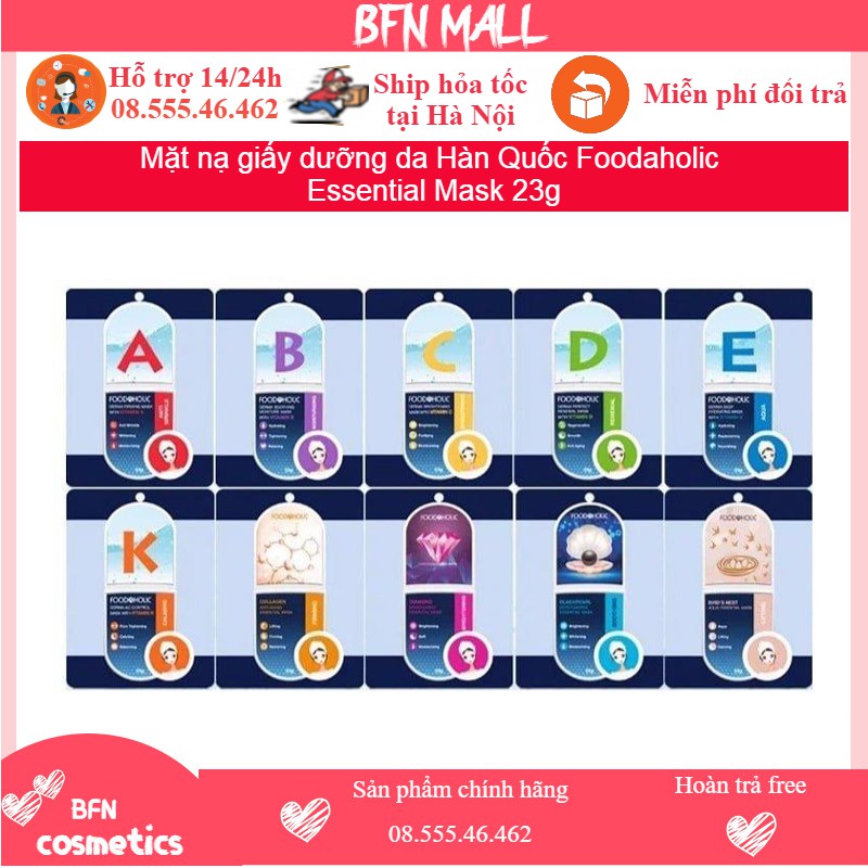 Foodaholic essential korean sheet mask 23g | Shopee Malaysia