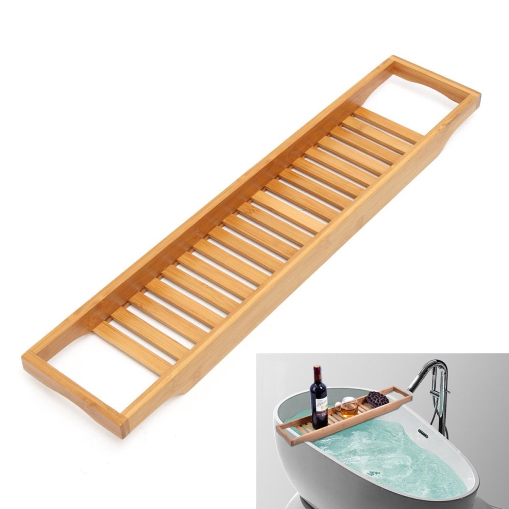 Rack Storage Tidy Bath Bridge New Bamboo Bath Shelf Caddy Luxury Slim ...