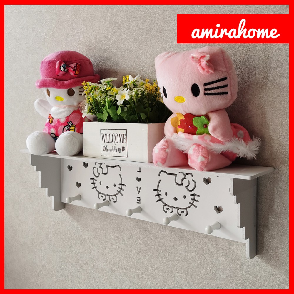 Hello Kitty Wall Shelf Vintage Hanging Shelf Flower Shelf Photo Frame ...