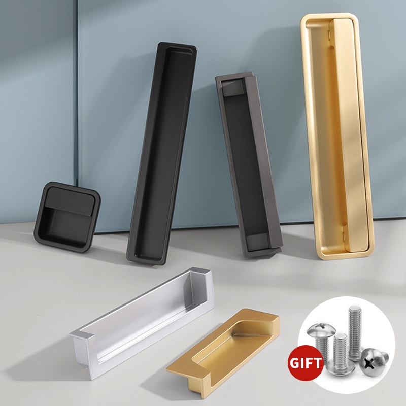 Modern sliding door concealed handle inlaid handle sliding door slotted ...