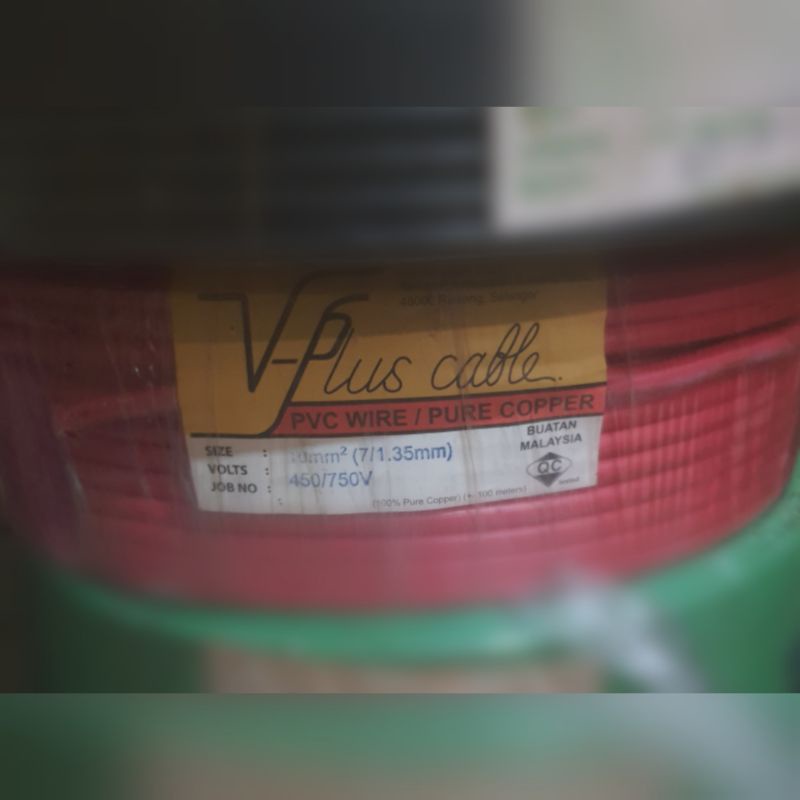 V-Plus 100% Pure Copper 10mm PVC Cable Wire | Shopee Malaysia