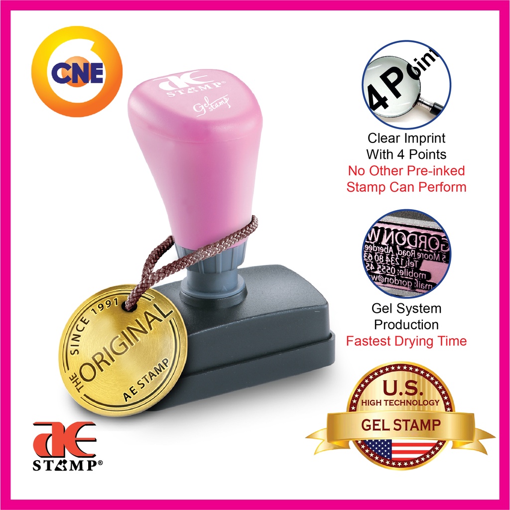 Custom Made AE Stamp Self Inking / AE Gel Stamp / Rectangle Stamp ...