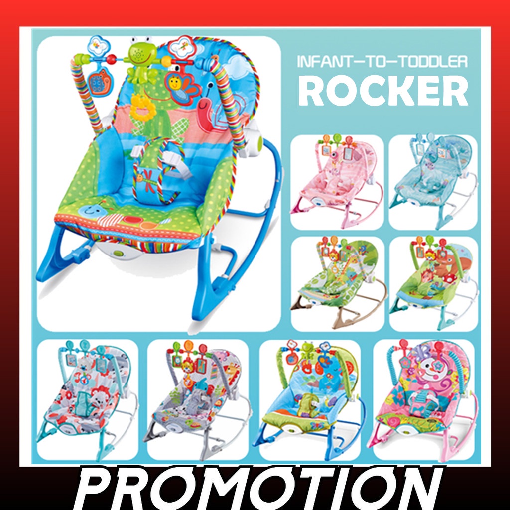 New Stock - Premium Rocker Bouncer Toddler Music Sleeping Baby Rocking ...