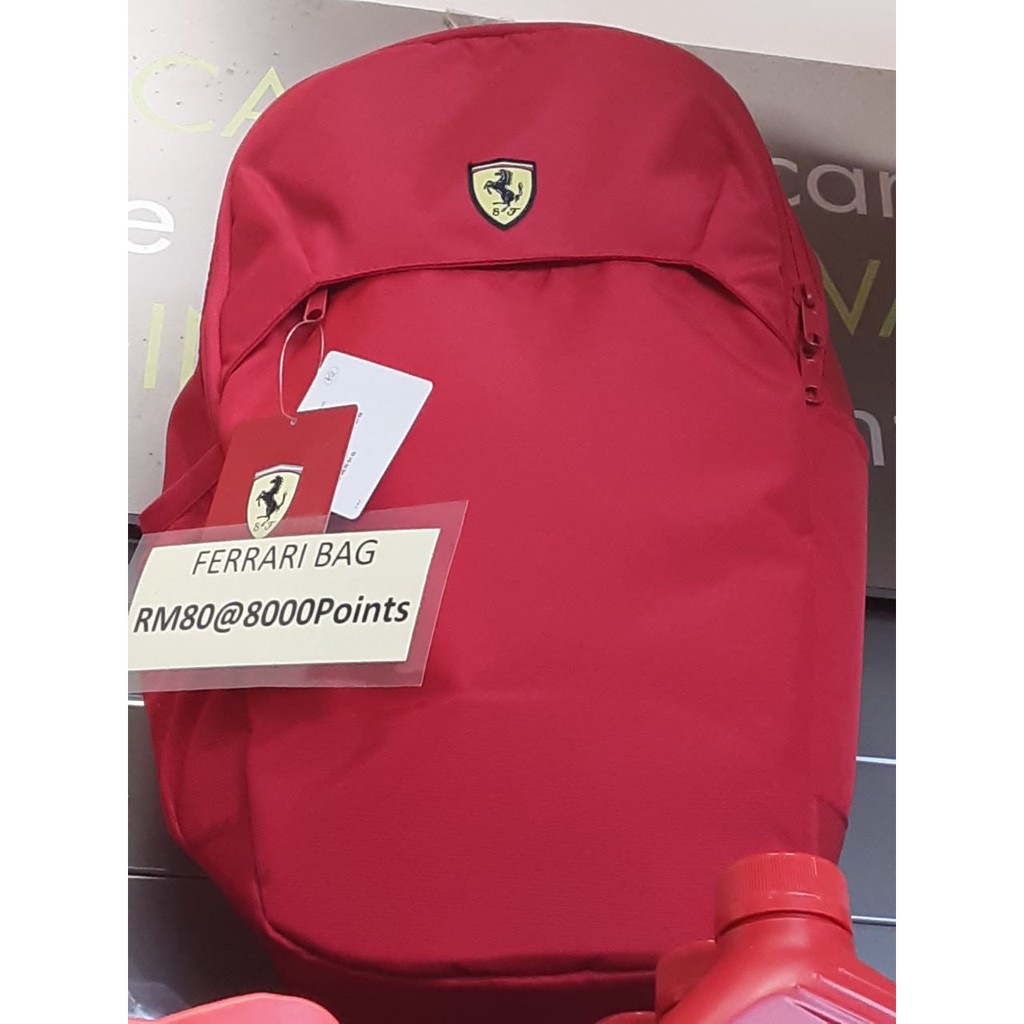 Original Shell Ferrari Backpack Red | Shopee Malaysia