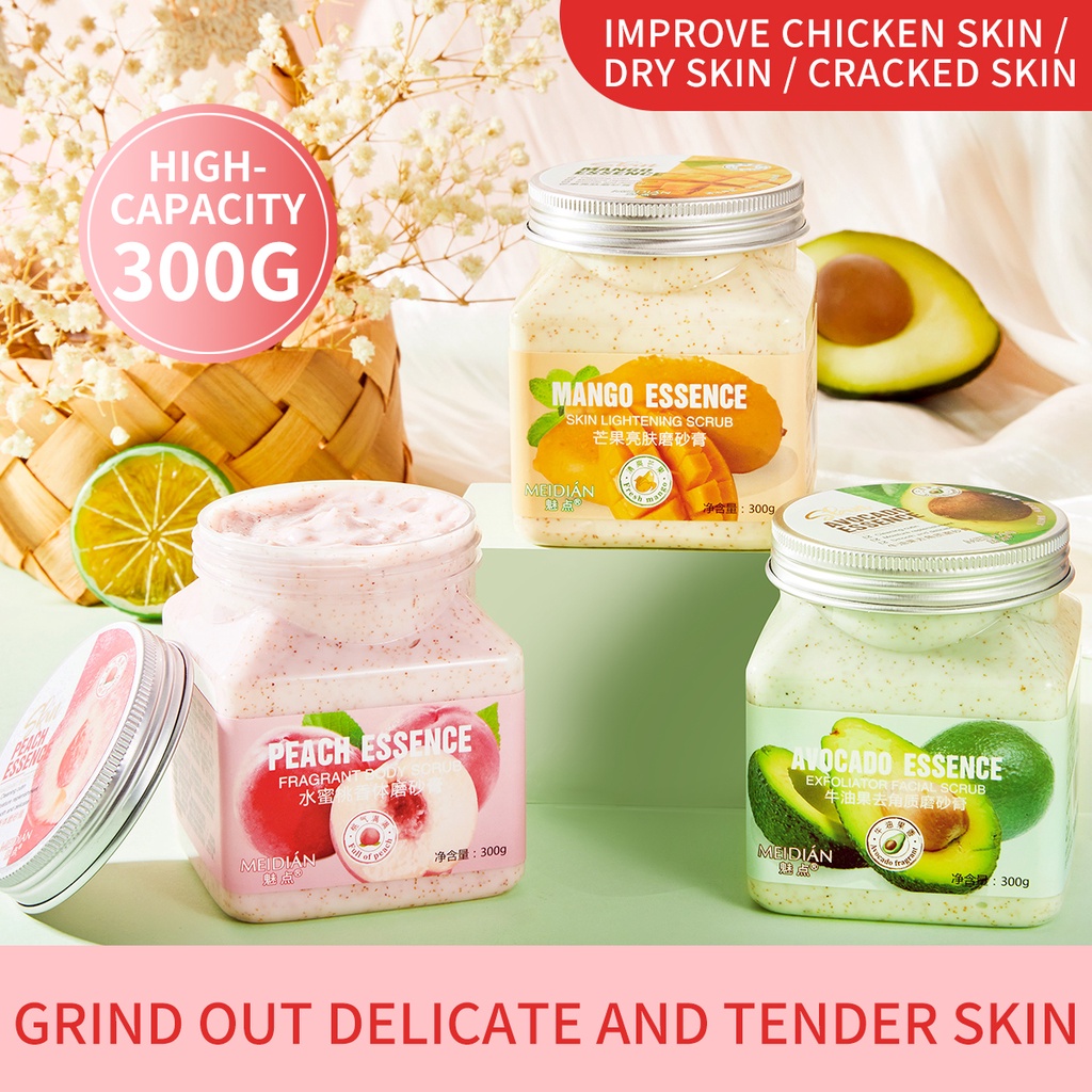 mandi lulur Whitening Body Face and Body Scrub 300ml Exfoliate Purpose ...