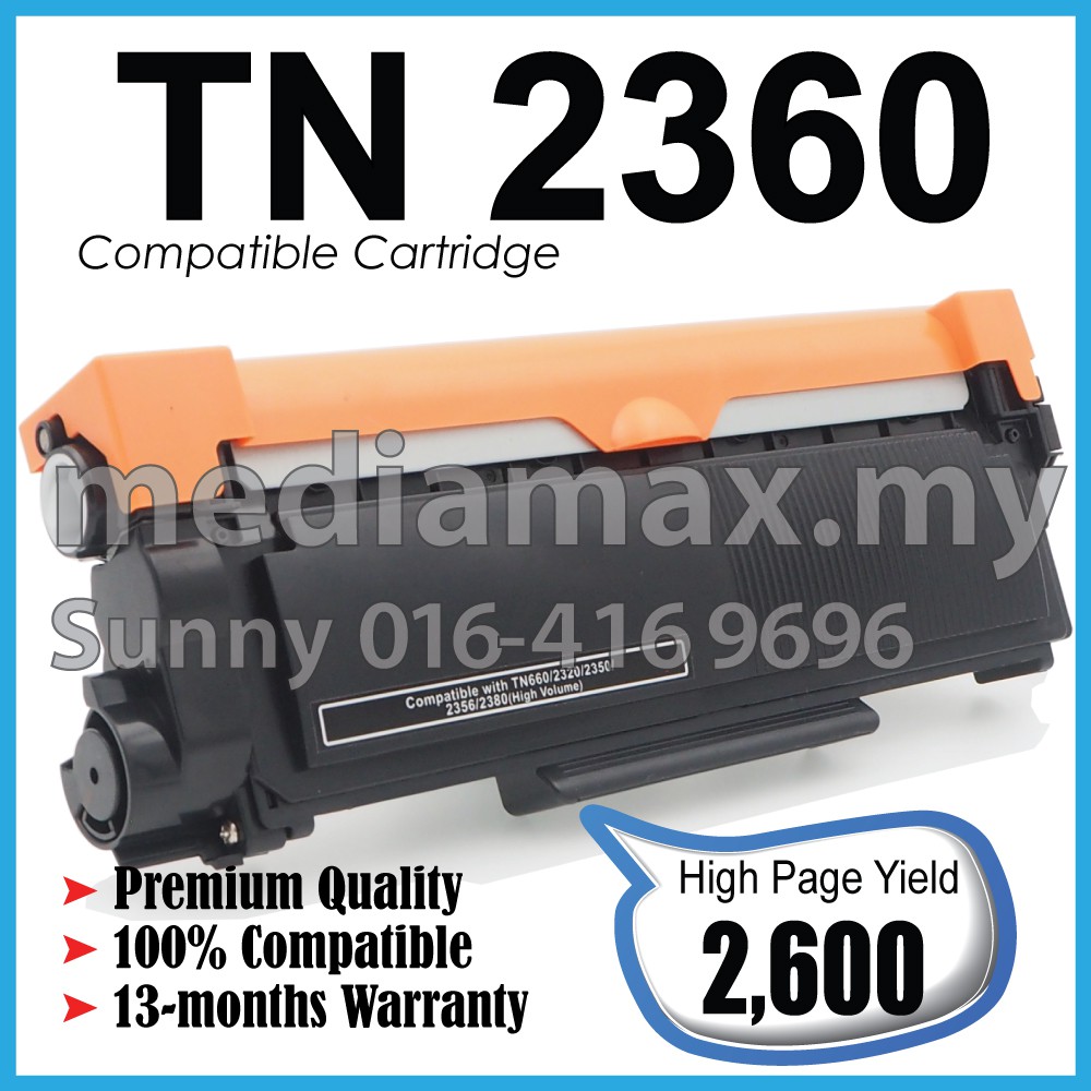 Compatible to Brother TN2380 TN2360 HL L2300D L2320D L2360DN L2365DW ...