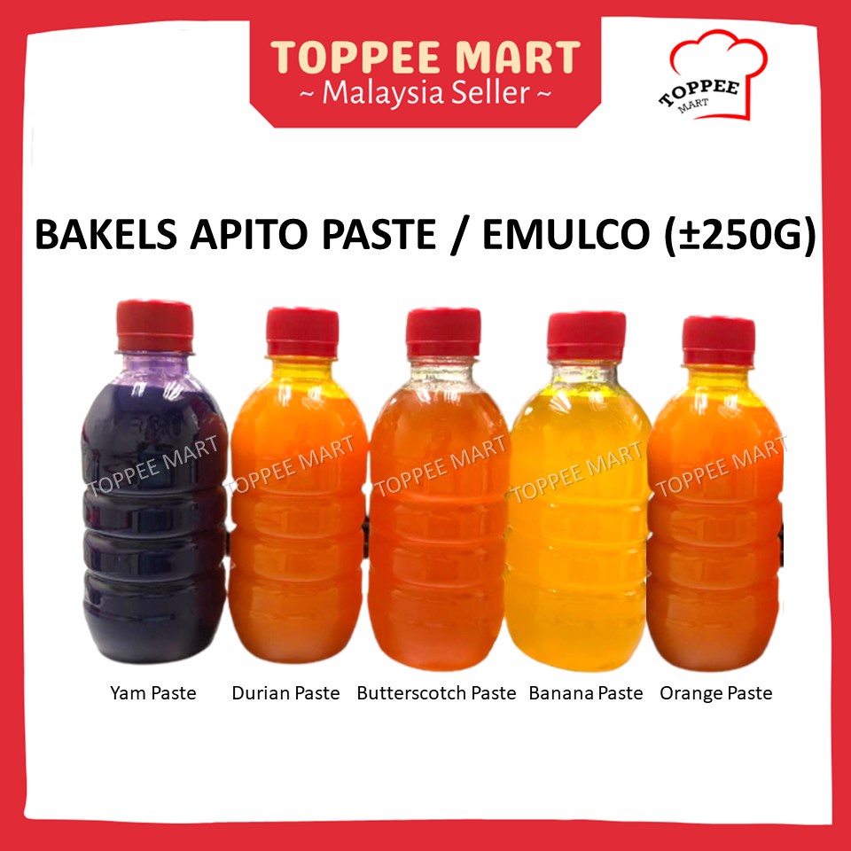 250g BAKELS APITO Flavor Emulco Paste [CHOCOLATE/ PANDAN BANANA MANGO ...