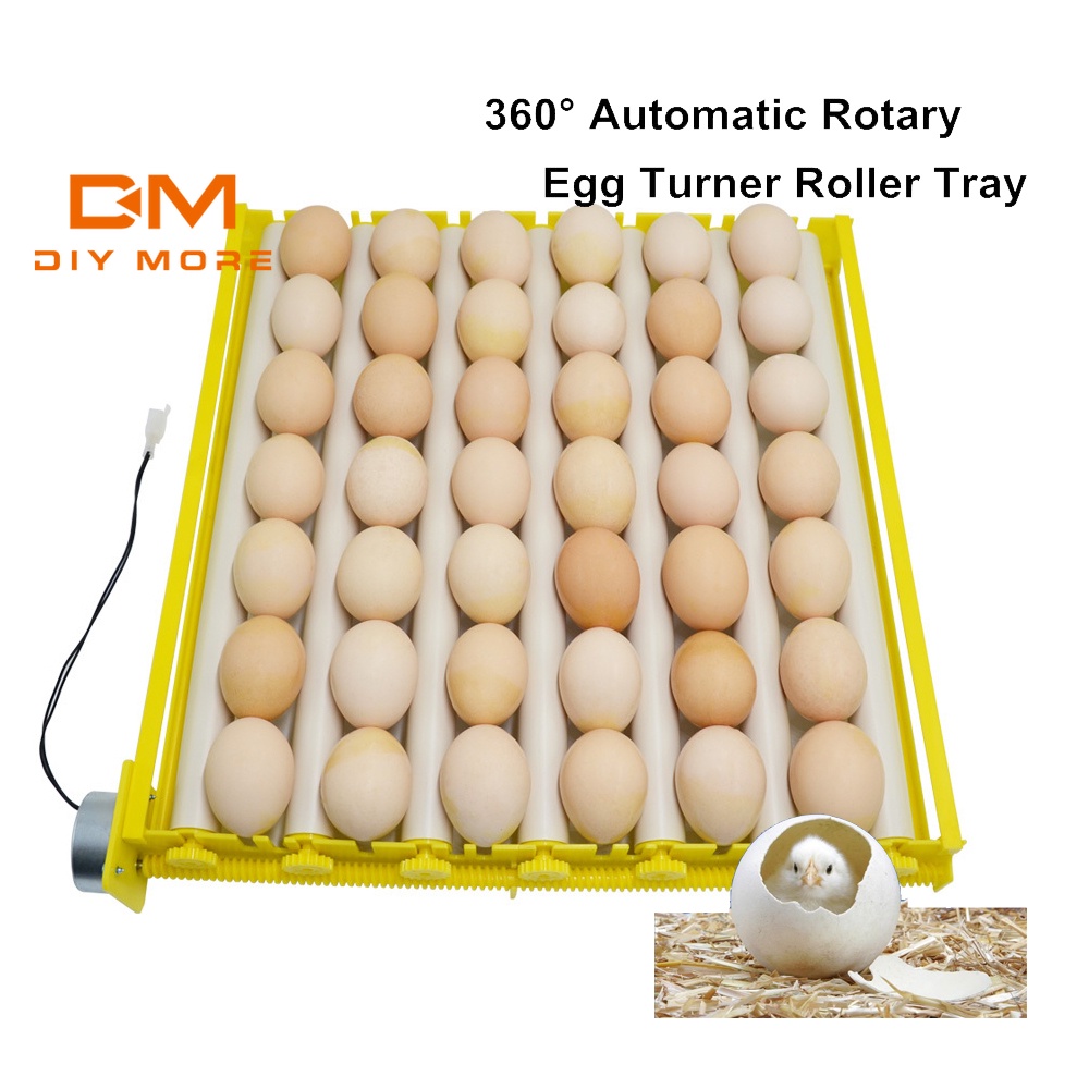 DIYMORE Automatic Rotary 360° farm Egg Turner Roller Tray Eggs ...
