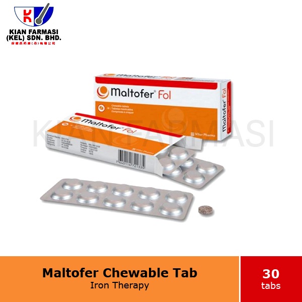 Maltofer FOL Chewable Tablet 30's (with folic acid) | Shopee Malaysia