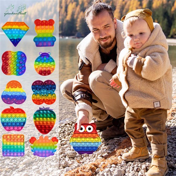 Push Popit Bubble Sensory Fidget Toy Autism Squishy Stress Reliever ...