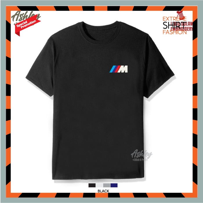T Shirt Round Neck Sulam BMW M Performance Design M Sport Carbon Fiber ...