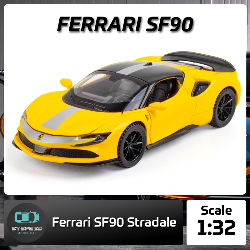 1/32 Scale Ferrari SF90 Stradale Diecast Model With Headlights Tail ...
