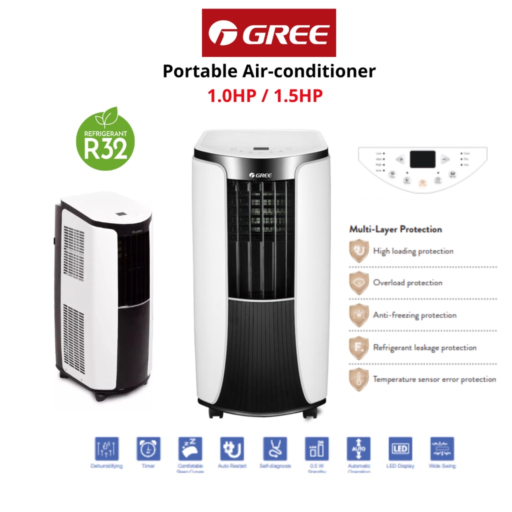 Gree Shiny Portable Air Conditioner R32 | Shopee Malaysia