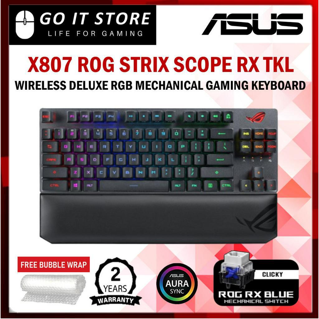 ASUS ROG STRIX SCOPE RX TKL WIRELESS Deluxe RGB Mechanical Gaming Keyboard X807 | Shopee Malaysia