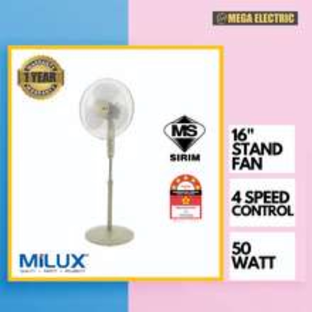 MILUX STAND FAN MSF-1601 | KIPAS STAND | Shopee Malaysia