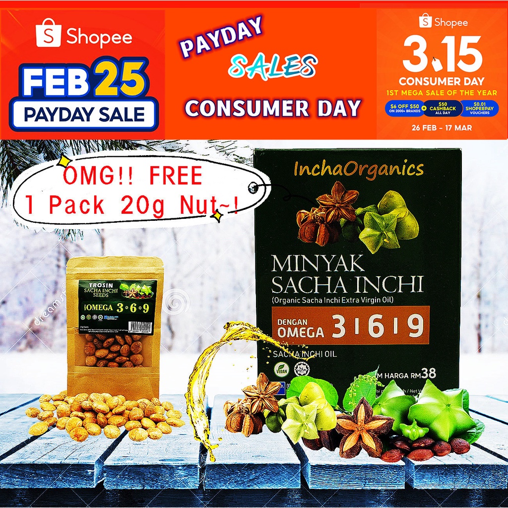 SACHA INCHI *** Sacha Inchi Oil Sachet Trosin (15 Sachert) foc Seed nut ...