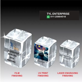 Crystal Trophy Plaque Award ; Anugerah Piala Kristal ;水晶奖杯 (CRT80016 A ...