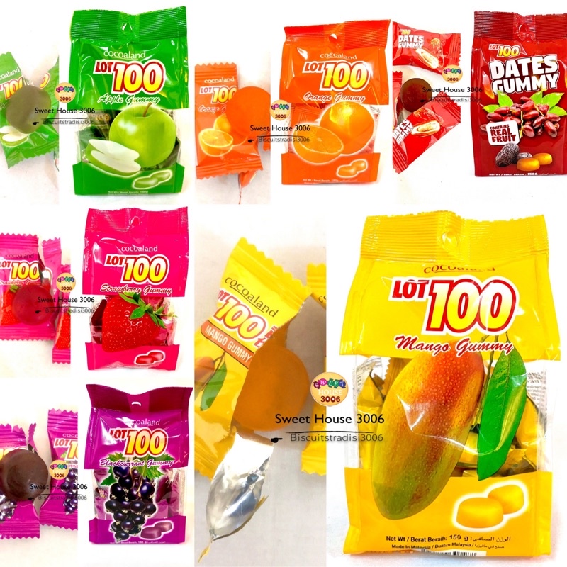Cocoaland Lot 100 Fruit Gummy 130g Mango Blakcurrant Strawberry Apple Orange Candy Childhood ...