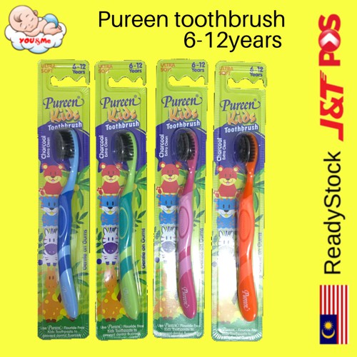 Pureen Kids Toothbrush 6-12yrs ,berus gigi budak umur 6-12 | Shopee ...