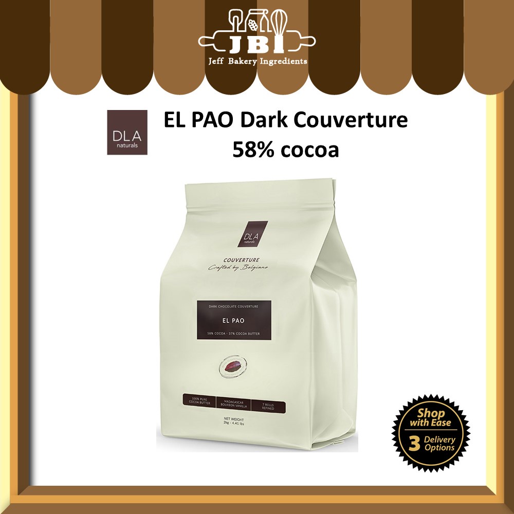 DLA EL PAO Dark Couverture Chocolate 58% (2kg-Original Pack) | Shopee ...