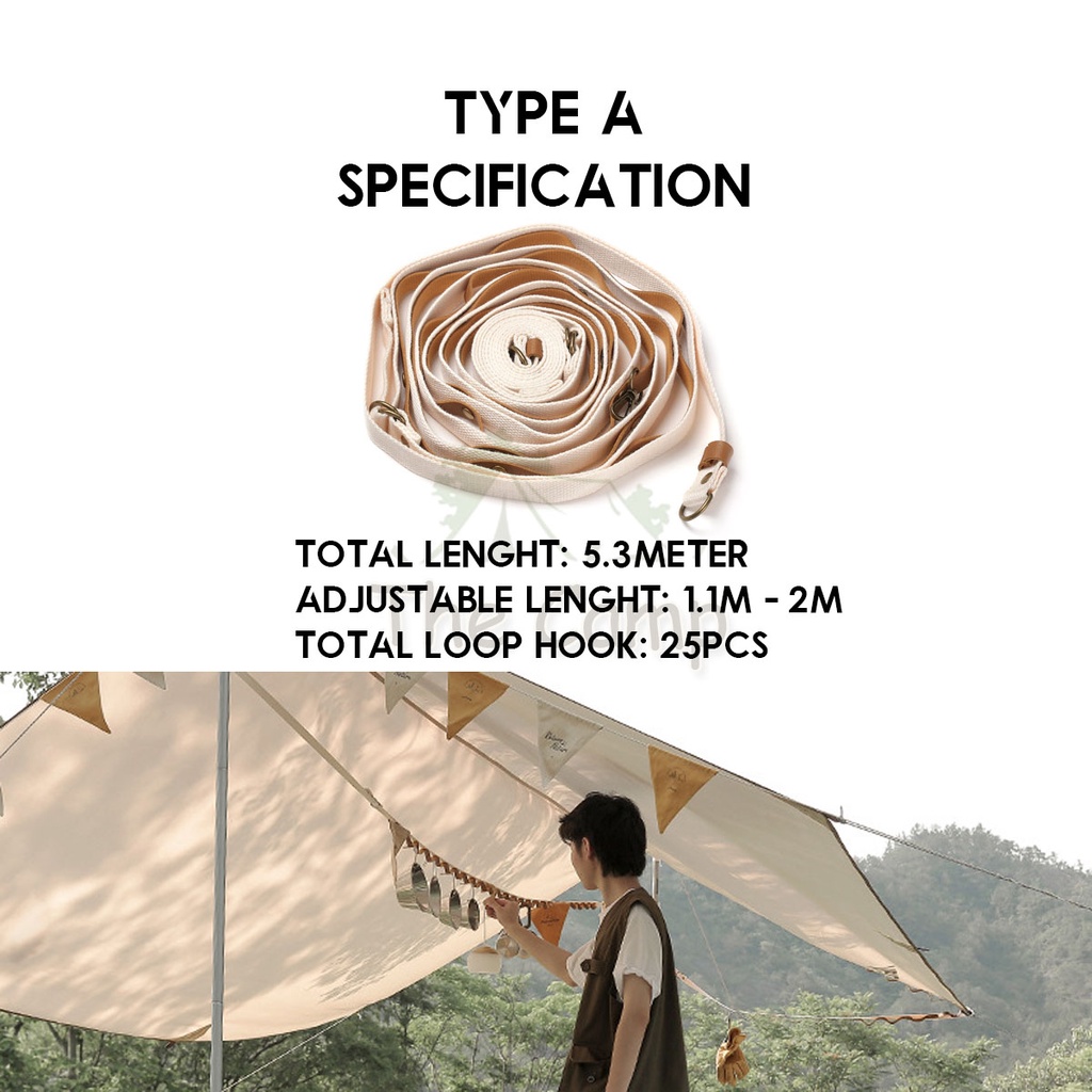Outdoor Camping Hanging Strap Rope Tent Belt Light Hanger Hanging ...