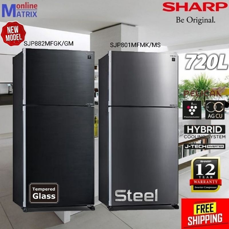 {FREE SHIPPING} Sharp (720 L) 2 Door Inverter Plasmacluster ...