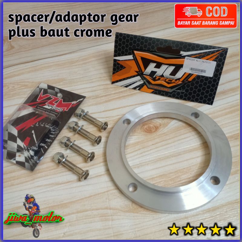 Klx gear spacer plus long gear bolt vzm racing specer gear klx gear ...