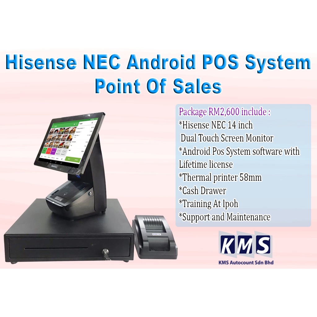 NEC Hisense Android All in One Pos terminal + Cash Drawer + Thermal ...