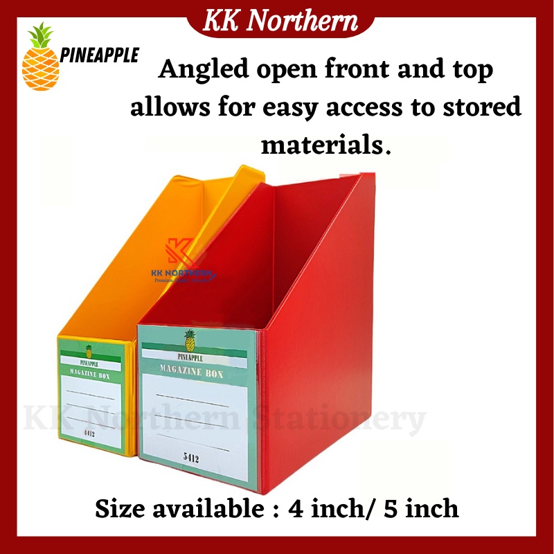 PVC Magazine Box File Holder Desktop Foldable File Holder Filling Case ...