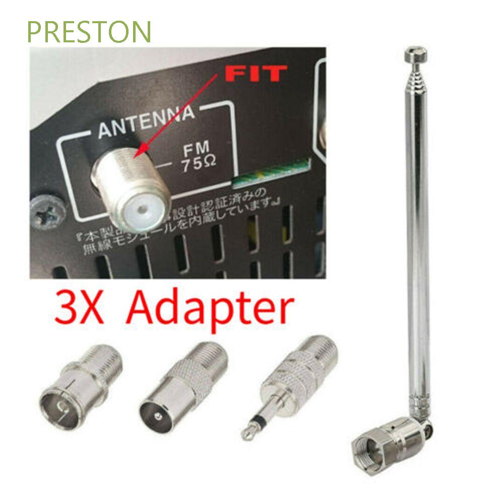 PRESTON Radio Aerial FM 75 Ohm Antenna Wave Telescopic 5V 10W with TV/3 ...