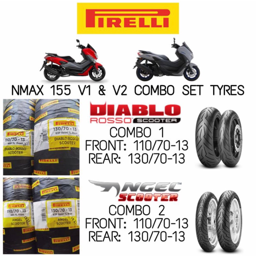 2024} Pirelli Nmax 110/70-13 130/70-13 140/70-13 Angel Scooter Diablo ...