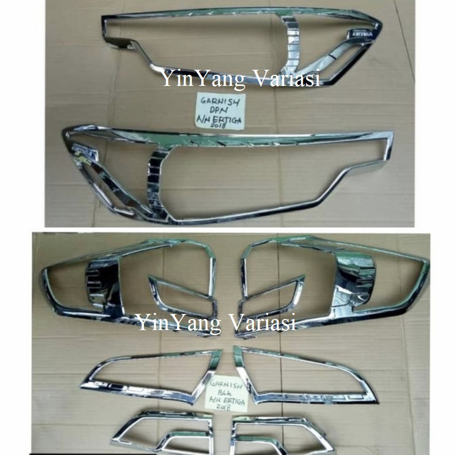 Front + Rear Garnish PACKAGE for All New Ertiga 2018 2019 2020 Chrome ...