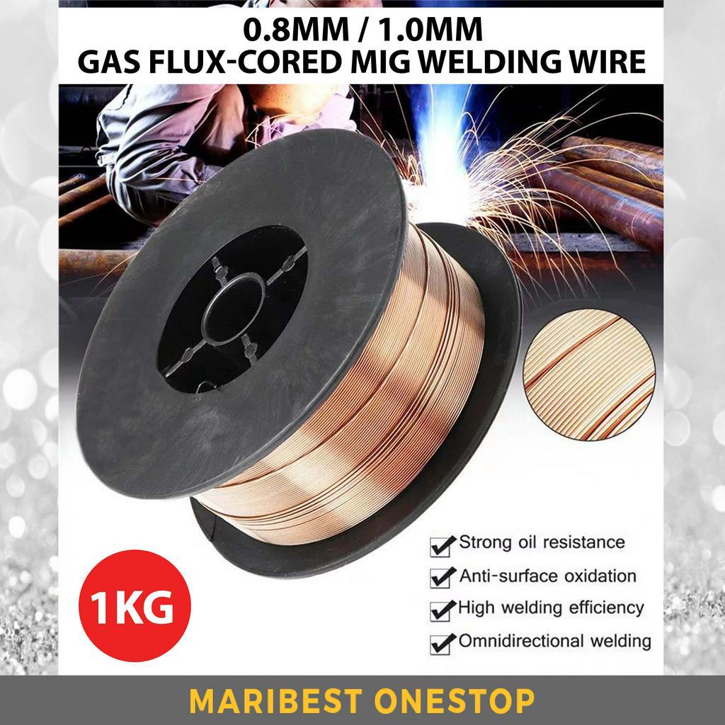 0.8mm / 1.0mm 1KG Flux-Cored MIG Welding Wire C02 Carbon Steel Shielded Mild Steel ER70S-6 ...