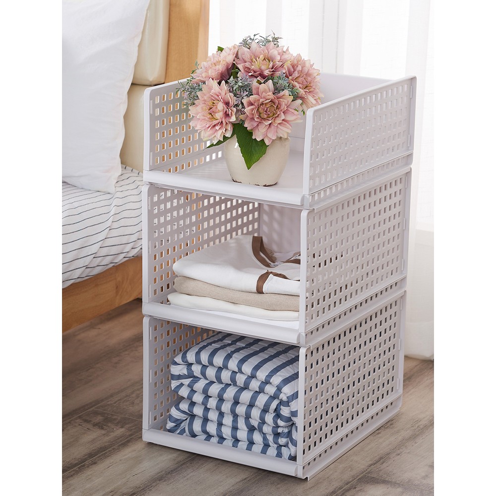 Stackable Drawer Storage Basket Cabinet Clothes Organizer Household ...
