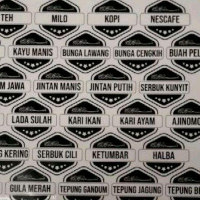 [CUSTOM LIST] Sticker Label Rempah Transparent | Shopee Malaysia
