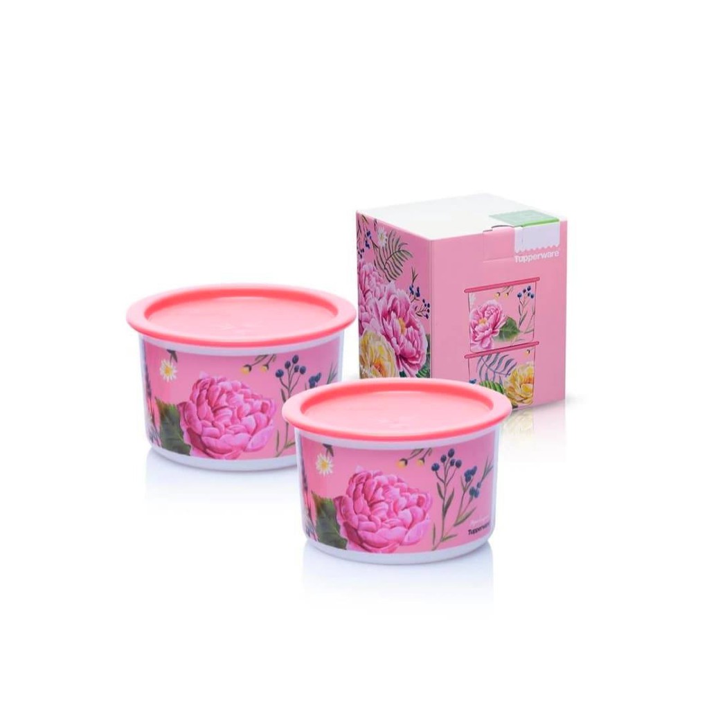 💜💜 Tupperware Love Blooms Balang One Touch Canister Set of 2 💜💜 | Shopee Malaysia