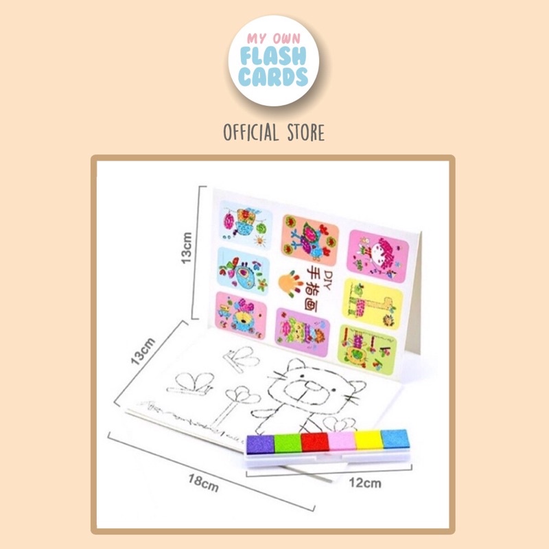 Finger Painting 6 Colors with Template - Finger Paint Coloring ...