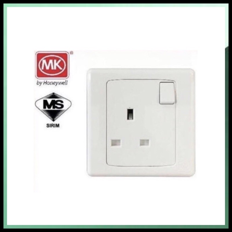 MK E2757SR 13A 1Gang Switch Socket Outlet | Shopee Malaysia