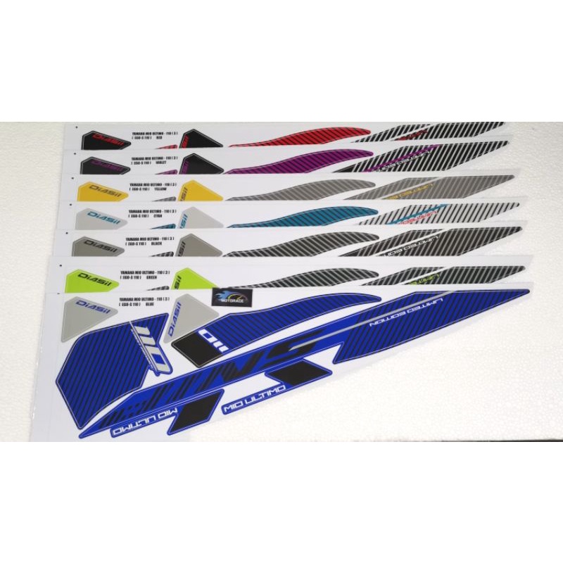 YAMAHA EGO'S 110 EGO S 110 COVER SET STICKER STRIPE (3) MIO ULTIMO ...