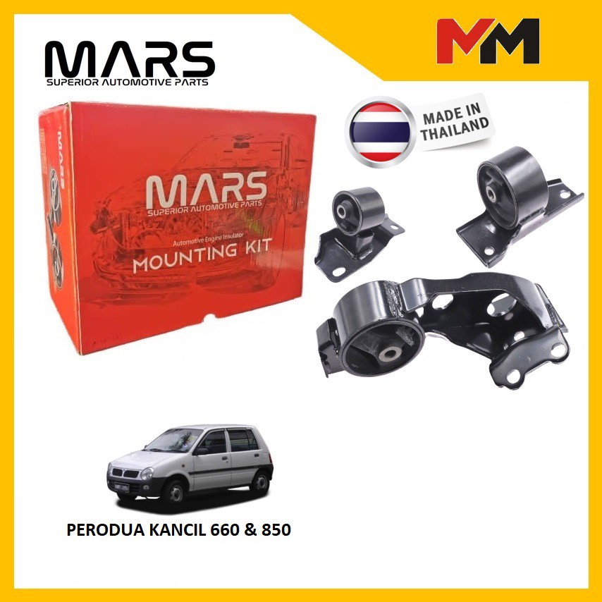 ORIGINAL MARS ENGINE MOUNTING KIT SET - PERODUA KANCIL 660 850 (1 YEAR WARRANTY) MADE IN ...