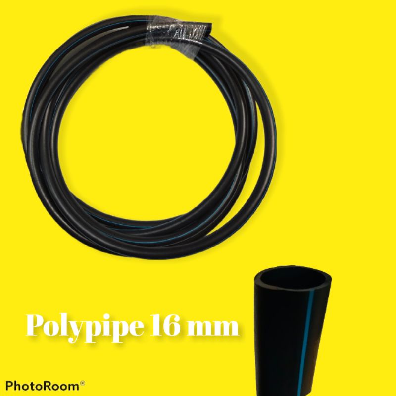 Poly Pipe / Paip Poli 16 mm 5 Meter untuk sistem Fertigasi / Irrigation ...