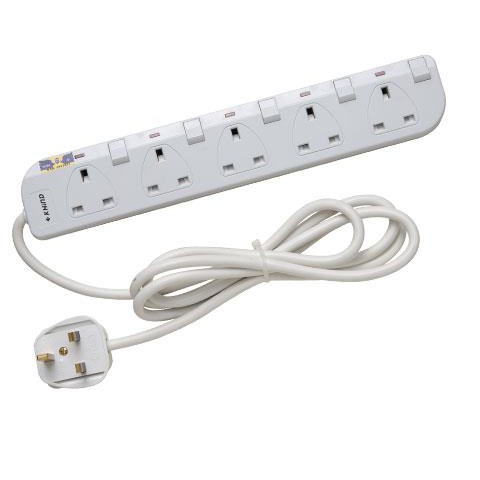 KHIND TRAILLING SOCKETS 5 GANG LN8135W ( Sirim certified ) | Shopee ...