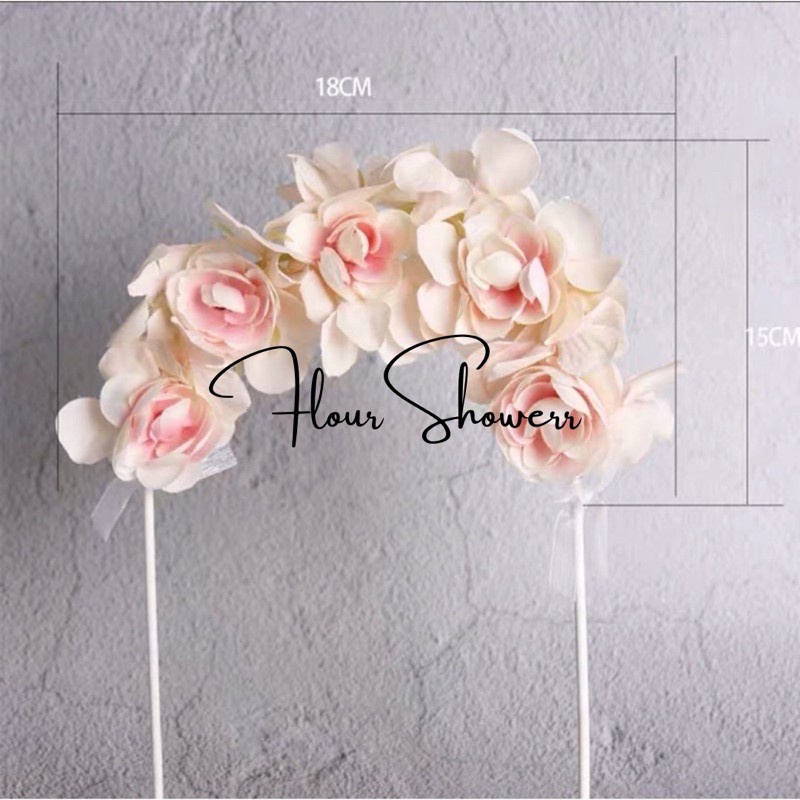 Flower Arch Cake Topper Decoration | Flower Cake Topper | Wedding Cake ...