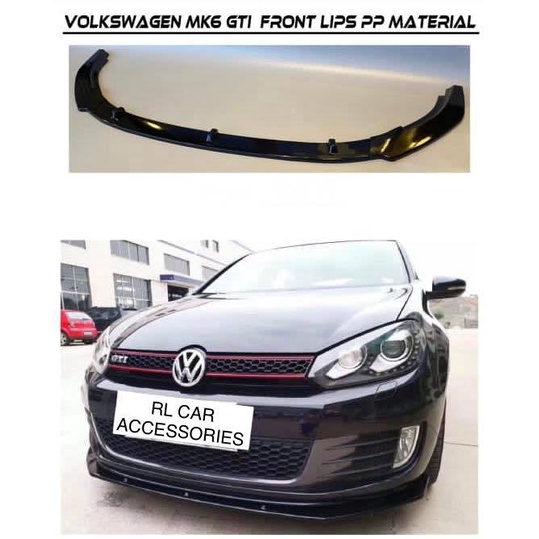 Volkswagen Golf mk6 GTI Front bumper under lip diffuser skirt splitter ...